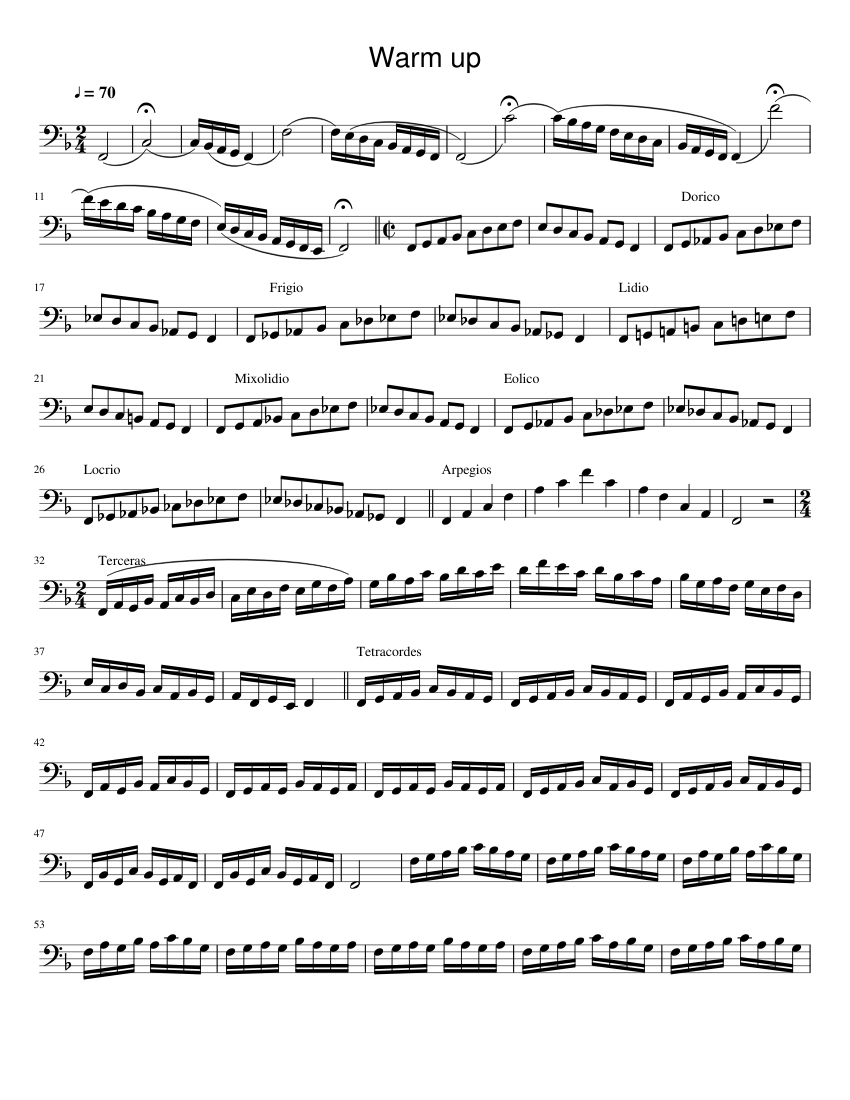 Warm up bassoon Sheet Music for Piano (Solo) Easy | MuseScore.com