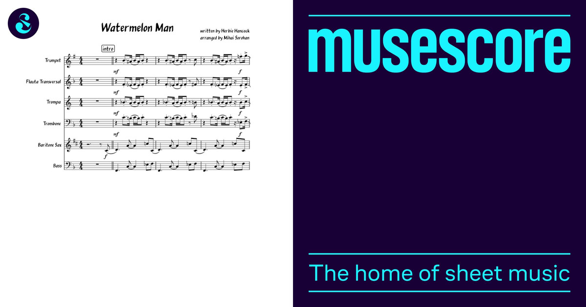 Watermelon man – Herbie Hancock Sheet music for Trombone, Flute ...