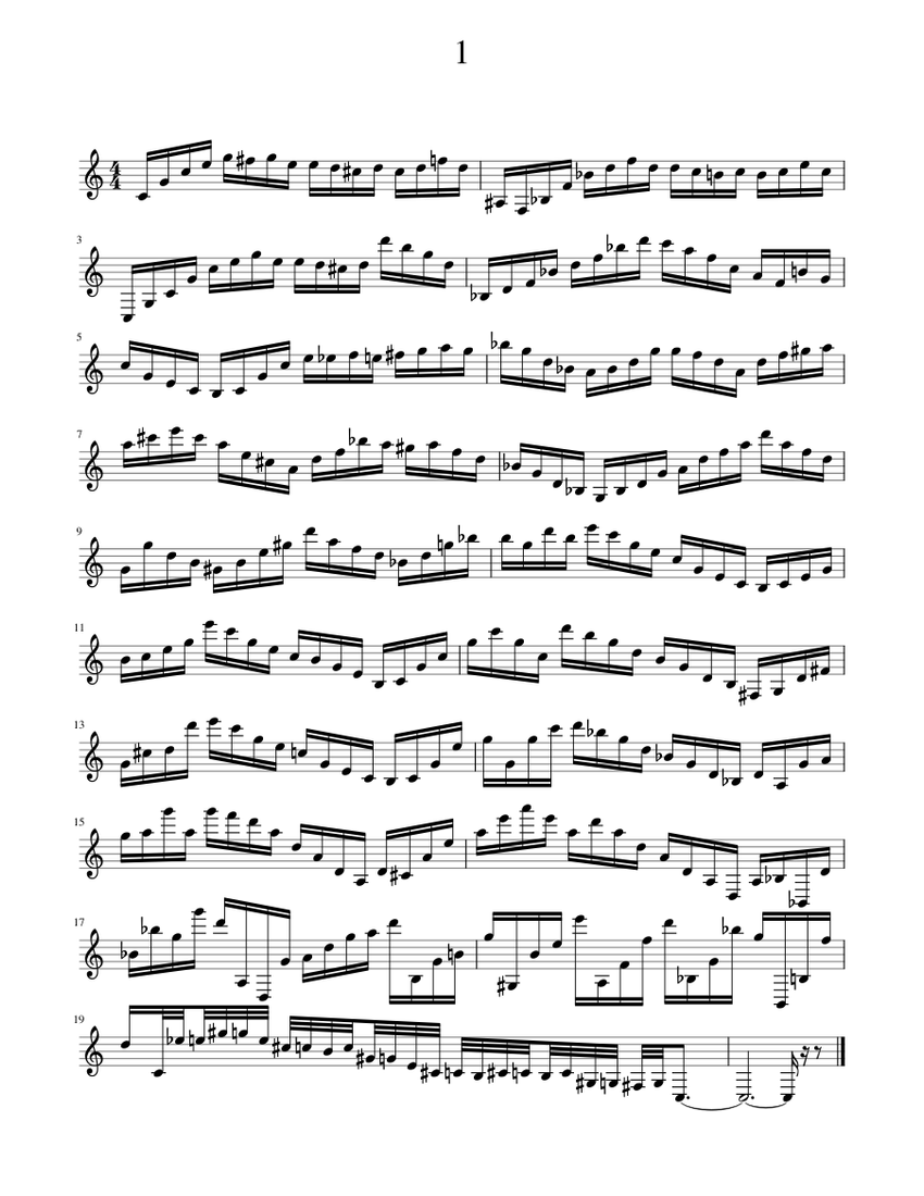 Xylophone Study in C Sheet music for Xylophone (Solo) | Musescore.com