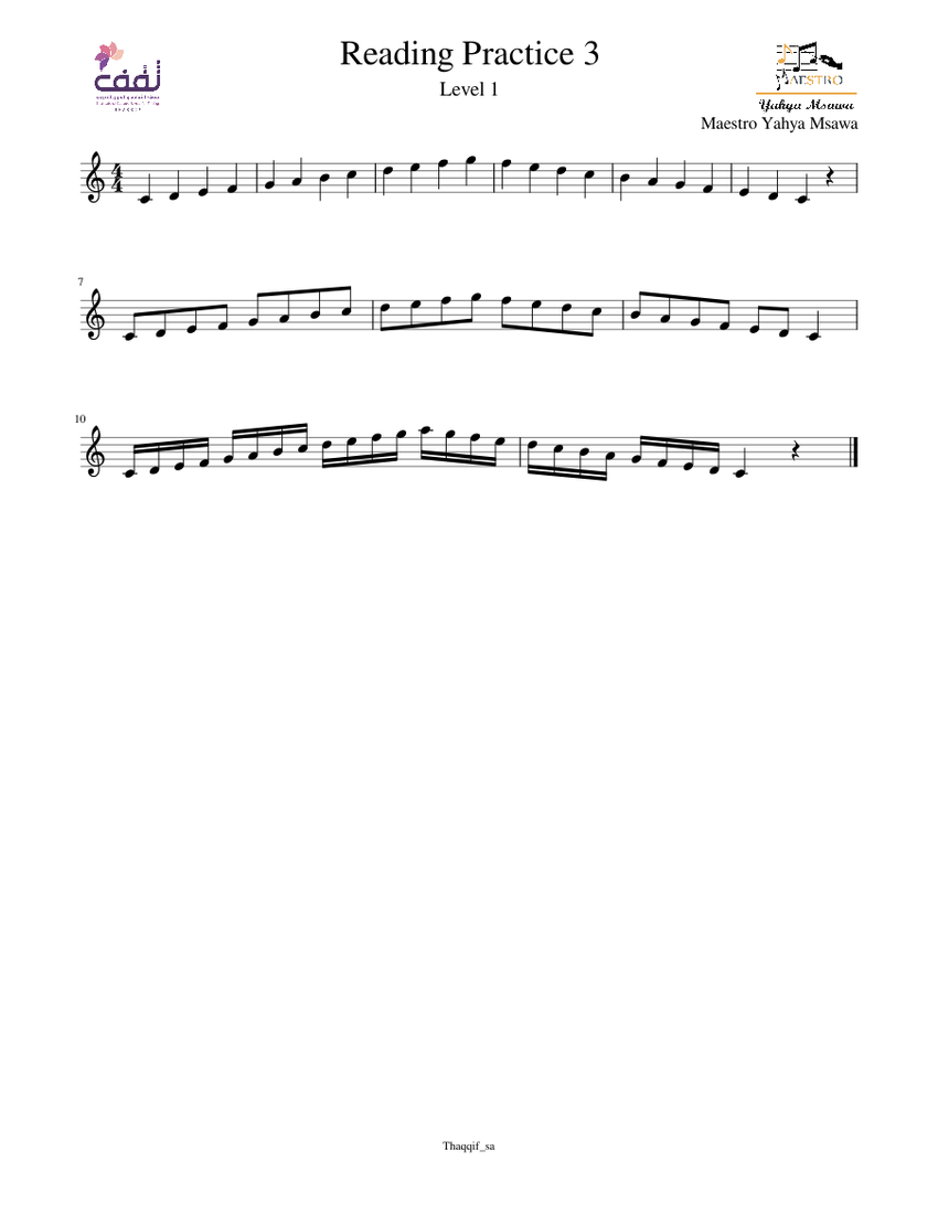 Reading Practice 3 Sheet music for Piano (Solo) Easy | Musescore.com