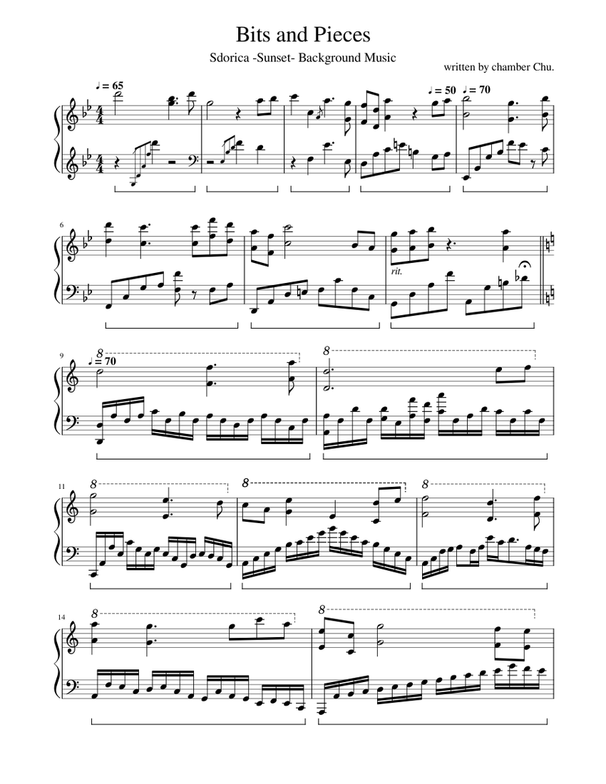 Bits and Pieces Sheet Music for Piano (Solo) | MuseScore.com