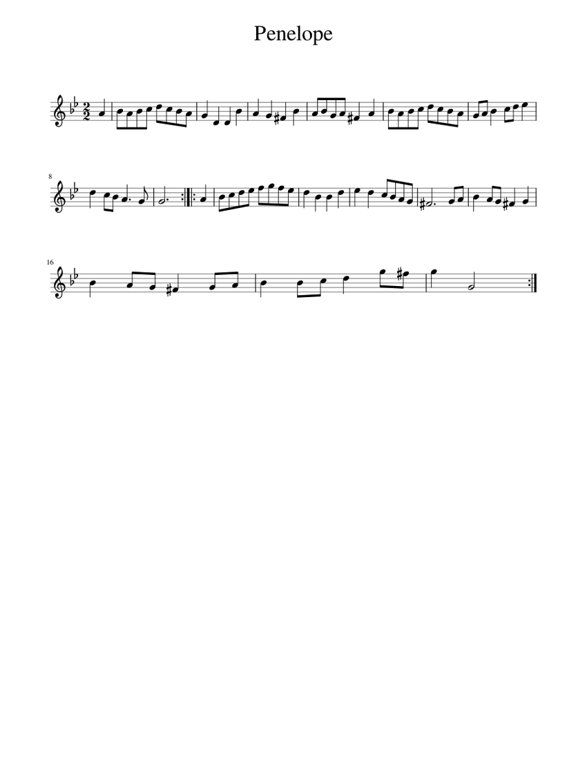 Penelope Sheet music for Piano (Solo) | Musescore.com