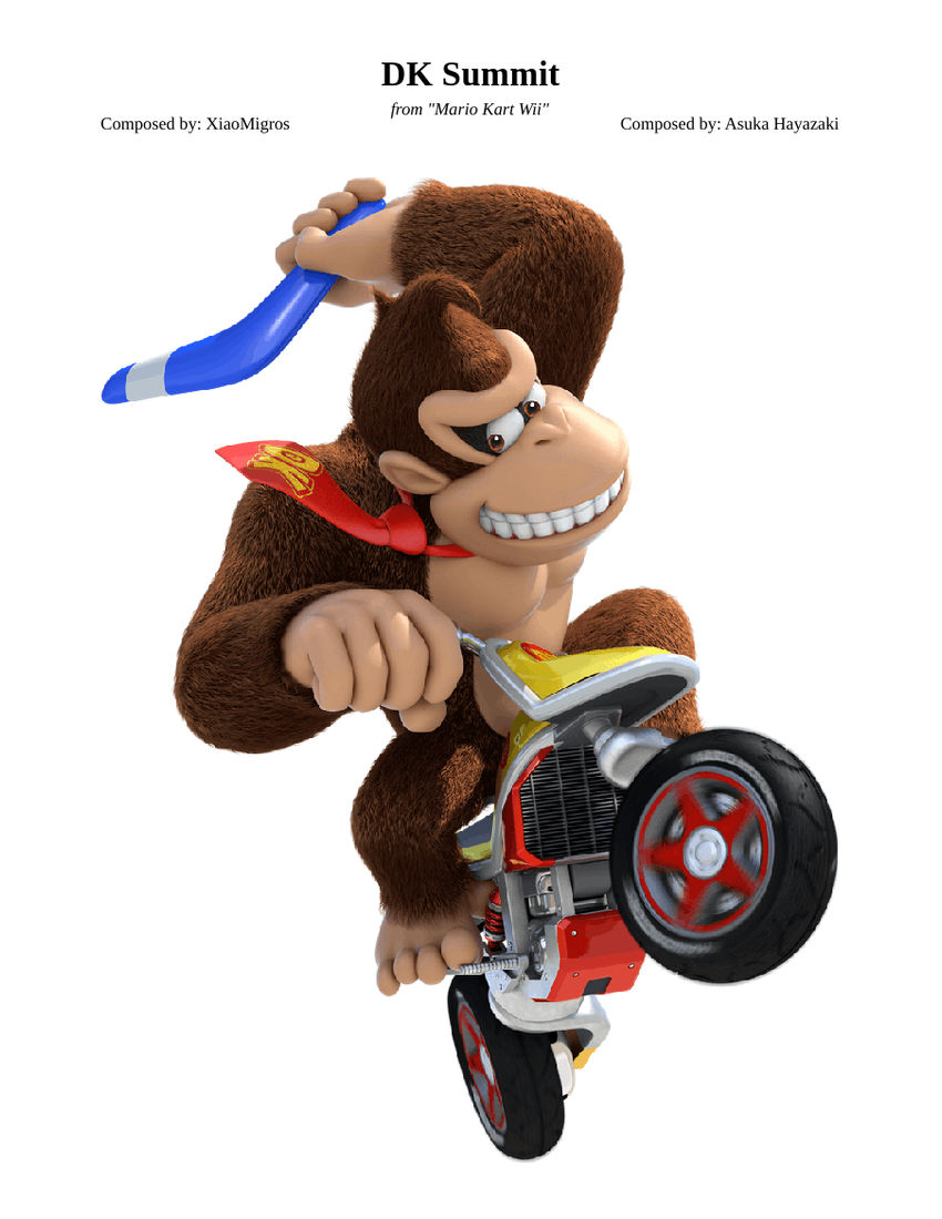 DK Summit - Mario Kart Wii Sheet Music for Piano (Solo) | MuseScore.com