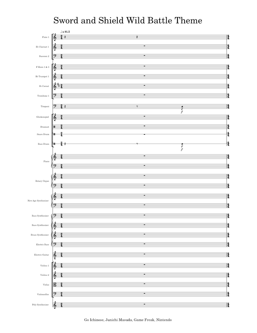 Pokemon Sword and Shield Wild Battle Theme Sheet music for Piano ...