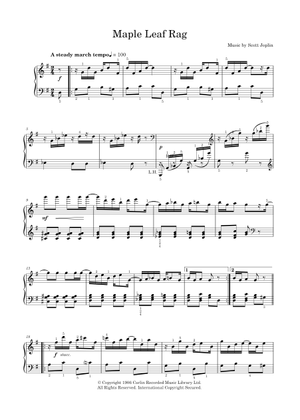 Maple Leaf Rag (Scott Joplin) Sheet Music for Piano (Solo) | MuseScore.com