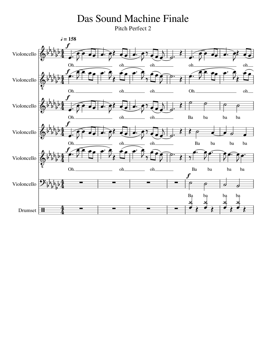 Das Sound Machine Finale - piano tutorial