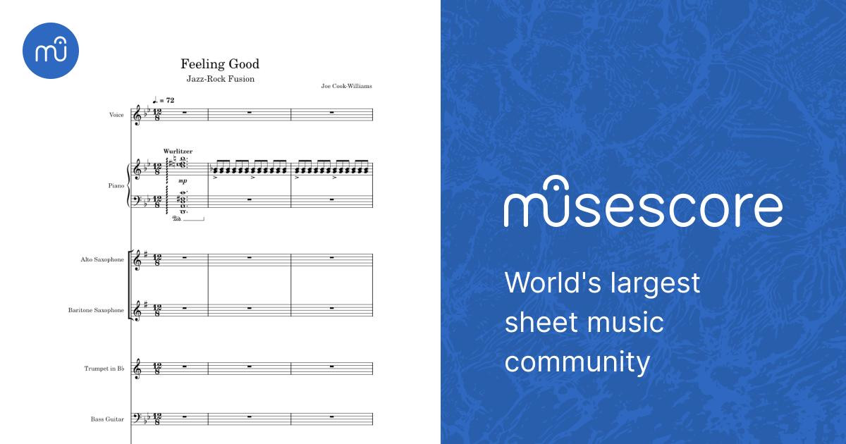 Feeling good – Muse and Nina Simone Sheet Music for Piano, Saxophone ...