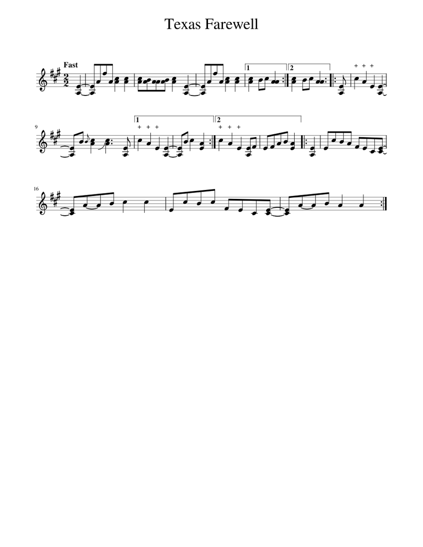 Texas Farewell Sheet music for Piano (Solo) Easy | Musescore.com