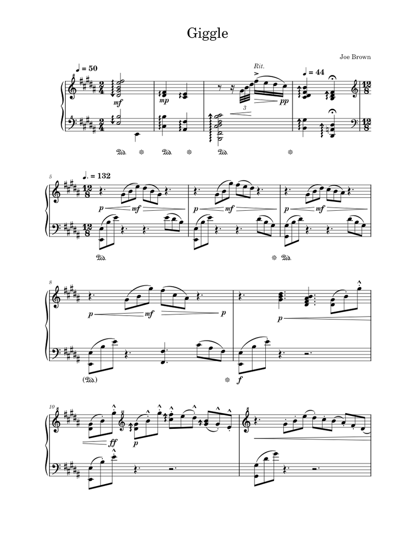 Giggle Sheet music for Piano (Solo) | Musescore.com