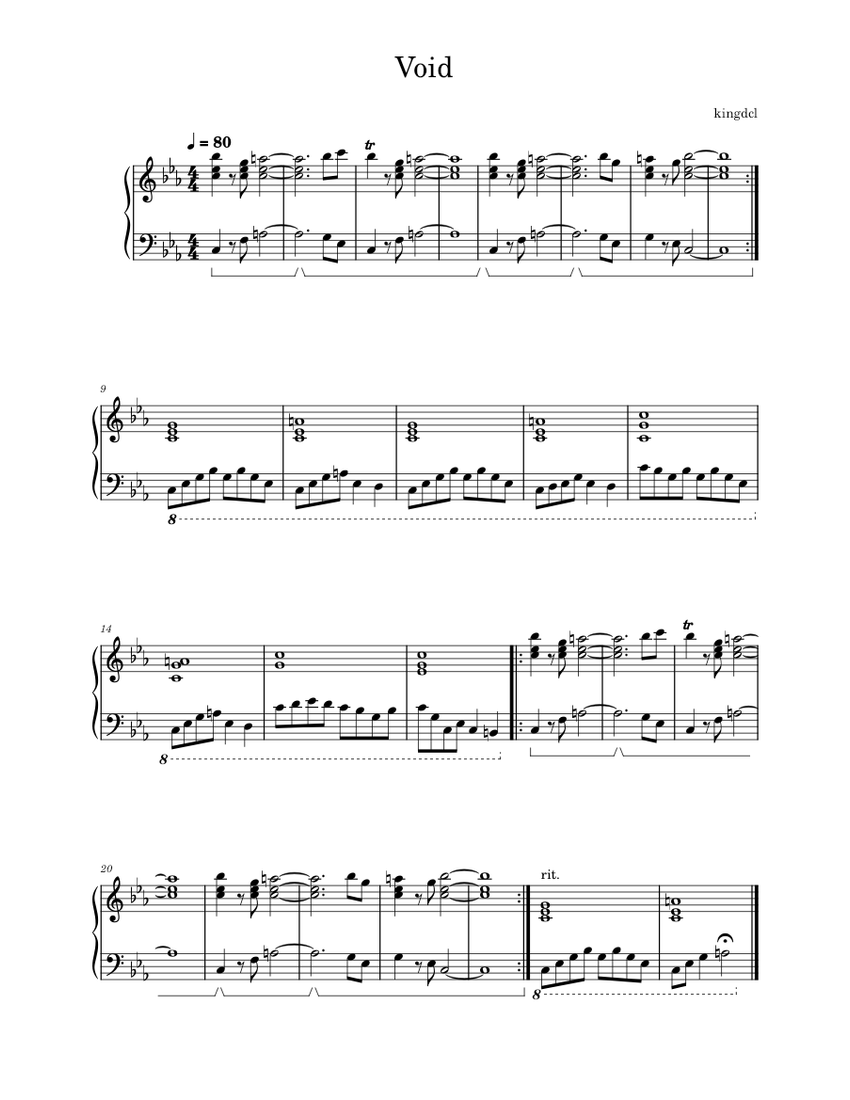 Void Sheet music for Piano (Solo) Easy | Musescore.com