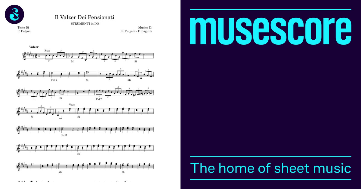 IL VALZER DEI PENSIONATI Sheet Music with Chords for Piano (Solo) Easy | MuseScore.com