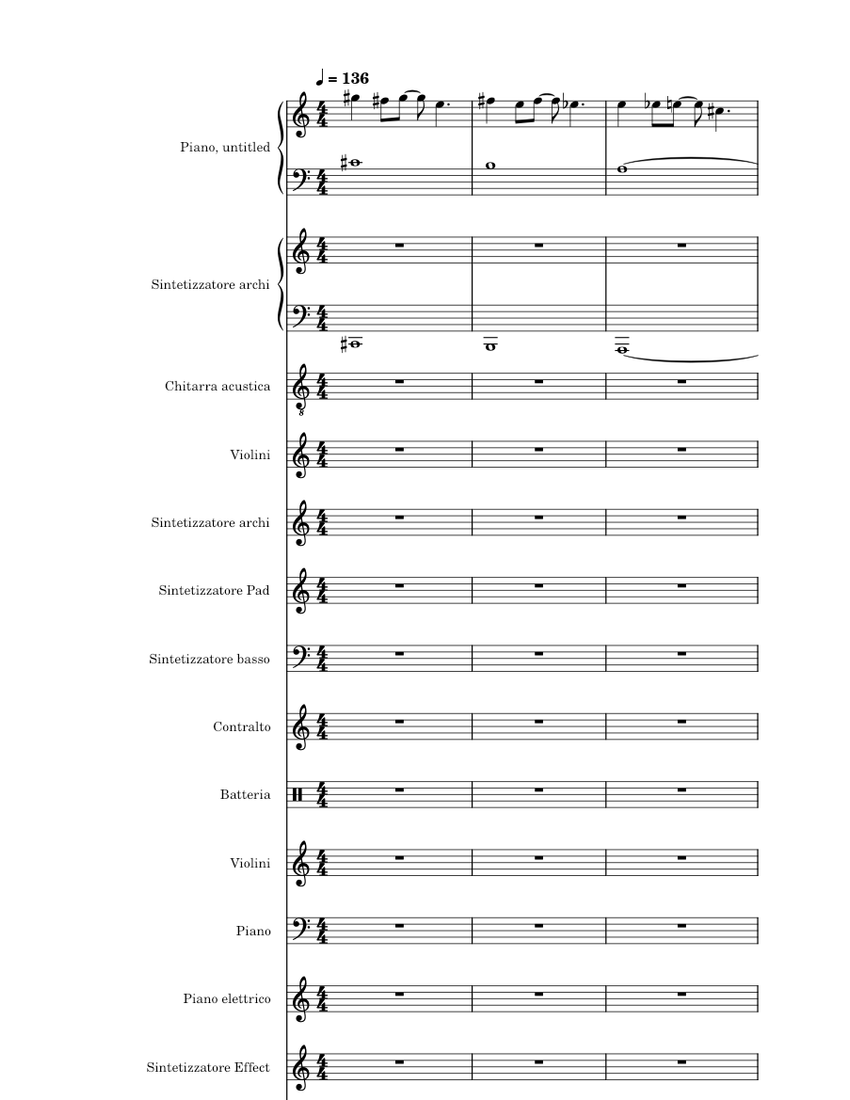 Fable – Robert Miles Sheet Music for Piano, Alto, Snare drum, Guitar ...