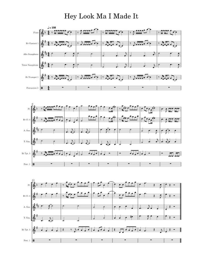 Hey look ma i made it – Panic! At the Disco Hey Look Ma I Made It Sheet ...