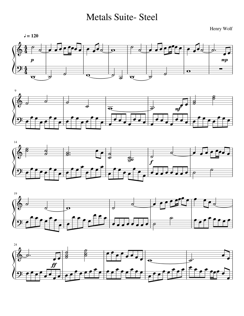 Metals Suite Steel Sheet music for Piano (Solo) Easy | Musescore.com
