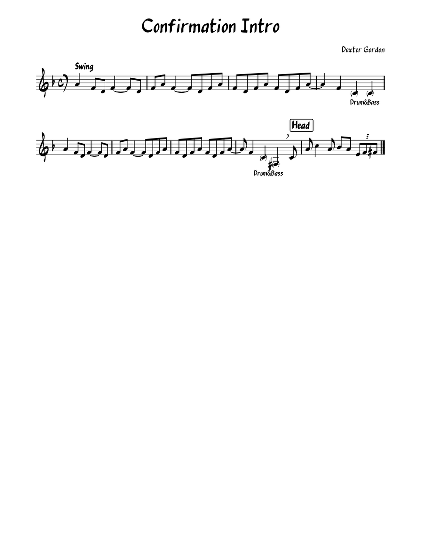 Confirmation Intro - piano tutorial