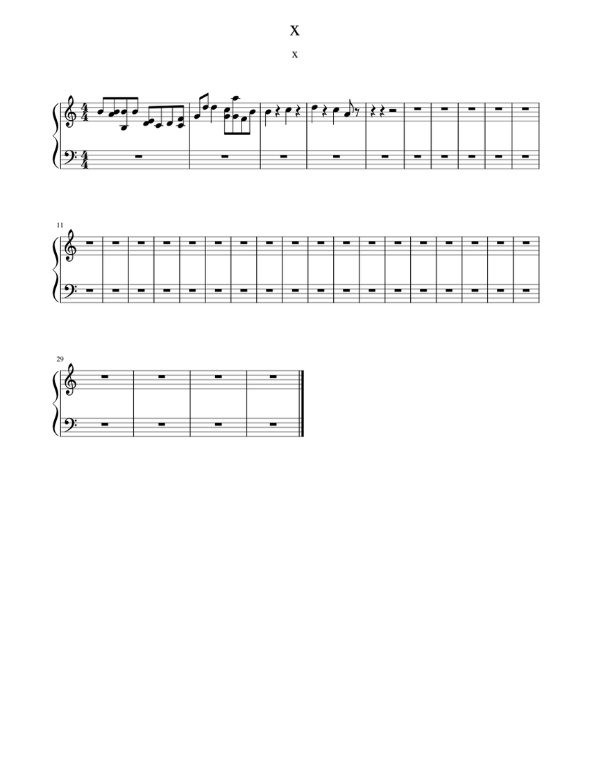 x Sheet music for Piano (Solo) | Musescore.com