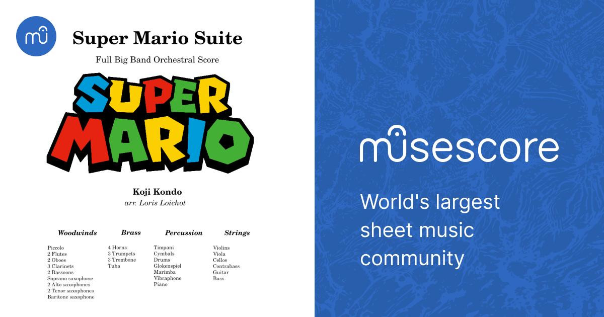 Super Mario Jazz Symphonic Suite Sheet Music for Piano, Trombone, Tuba ...