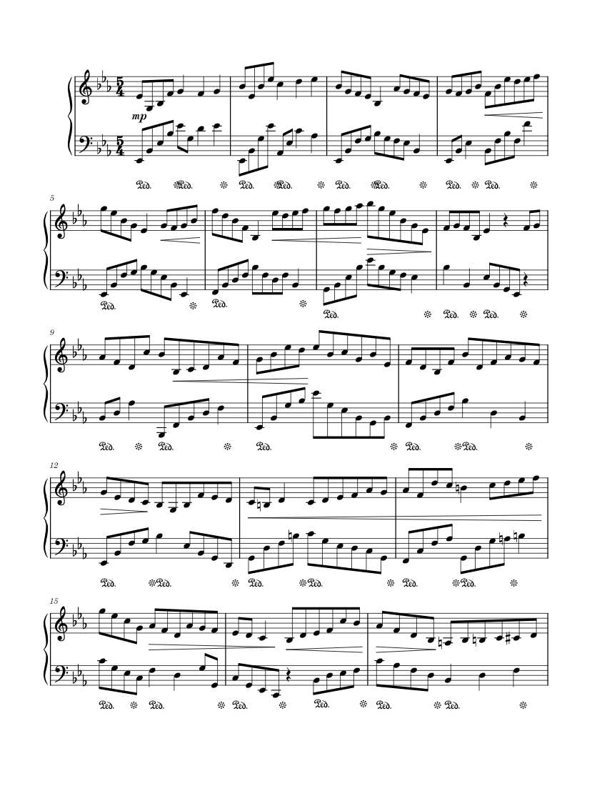 Composition 3 "Autumn" Sheet Music for Piano (Solo) | MuseScore.com