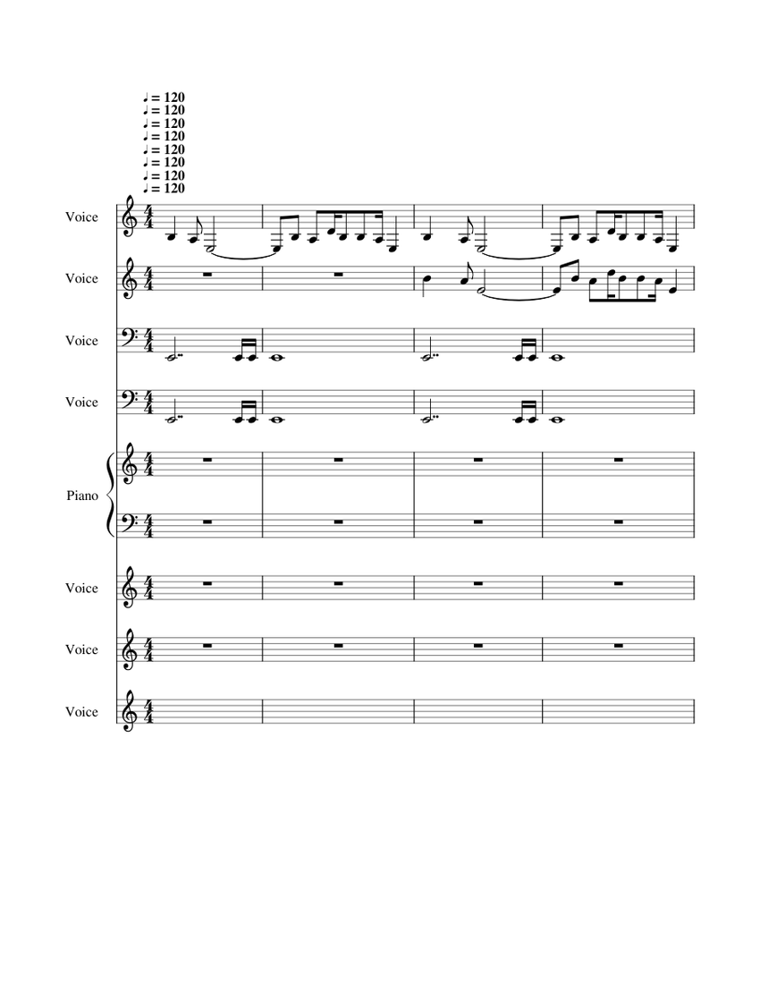 YMCA Sheet music for Piano, Voice (other) (Mixed Ensemble) | Musescore.com