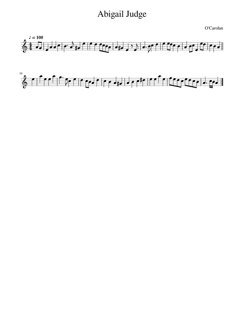 Abigail Judge Sheet music for Piano (Solo) Easy | Musescore.com