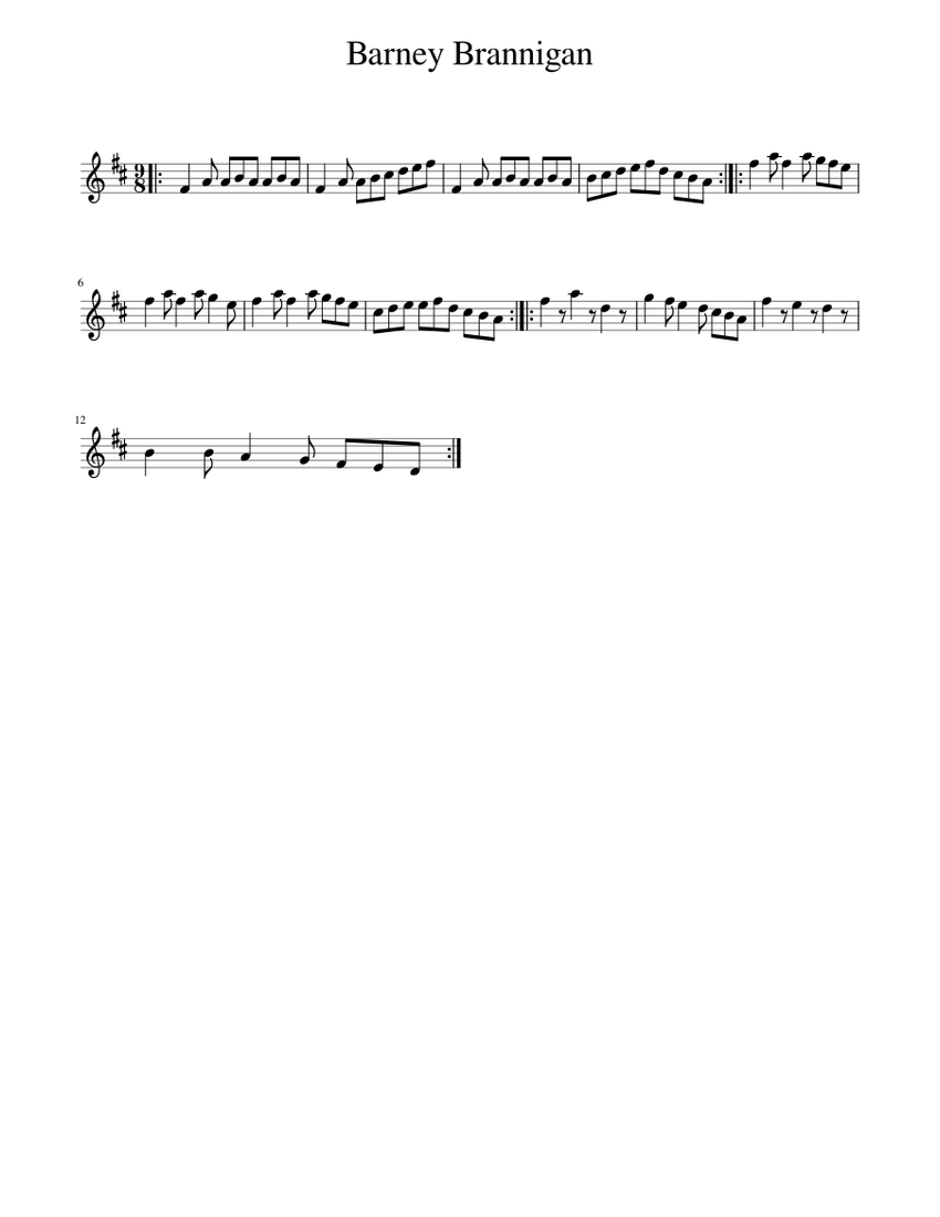 Barney Brannigan Sheet music for Piano (Solo) Easy | Musescore.com