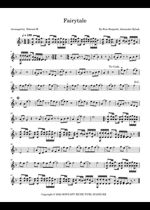 Fairytale by Alexander Rybak for violin Sheet Music for Piano, Violin ...