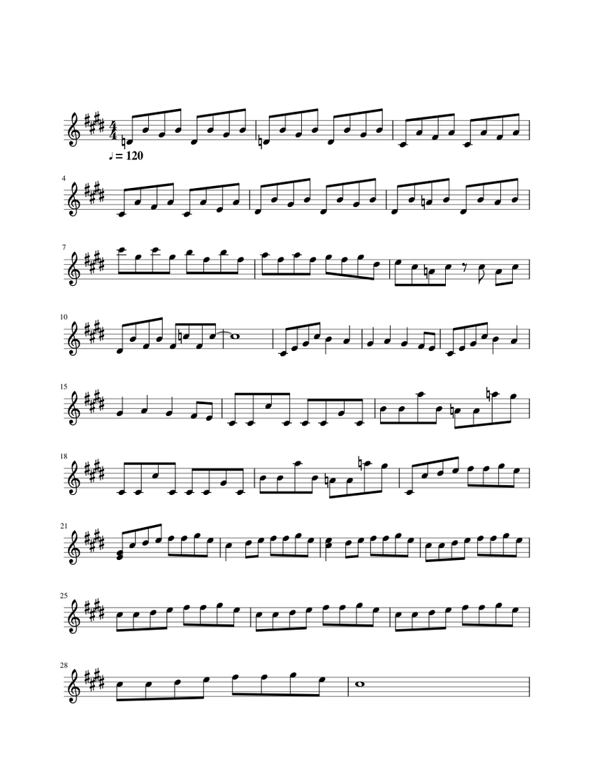 Evil Morty Theme For Violin in E major - For The dmaged Coda Sheet ...