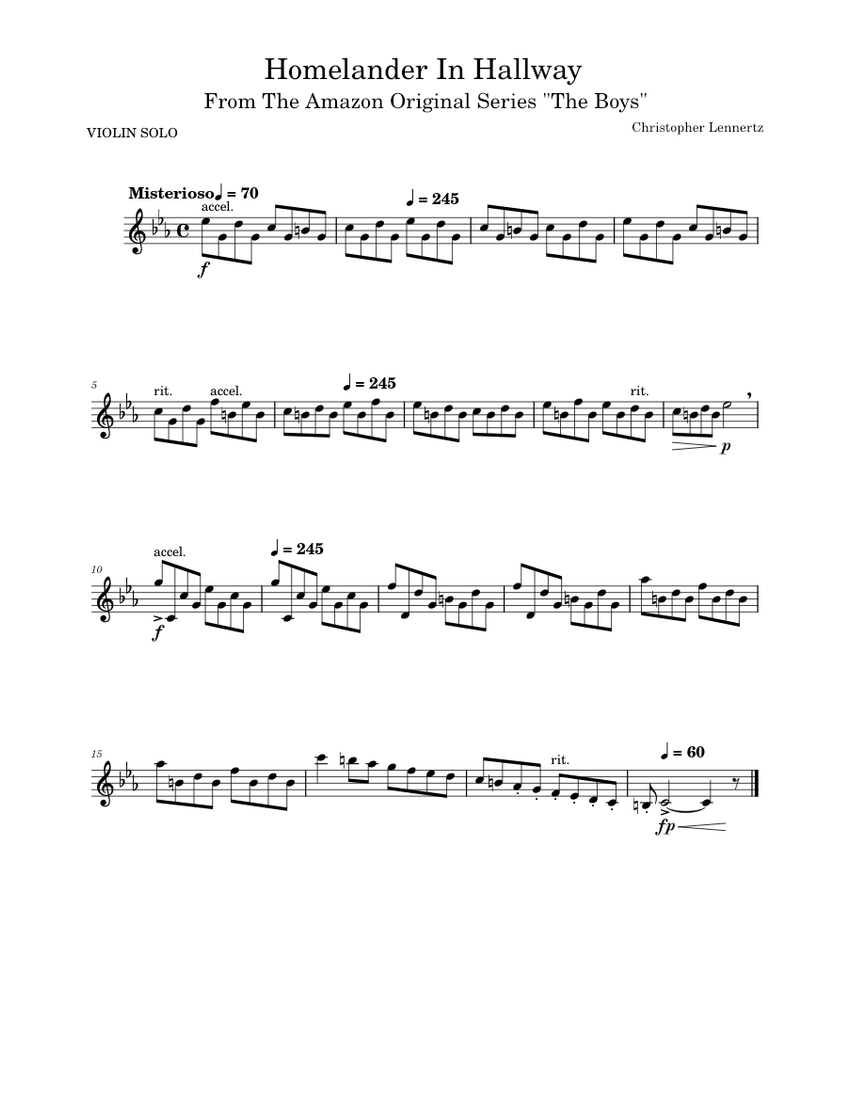 Homelander In The Hallway – Christopher Lennertz Homelander In Hallway ...