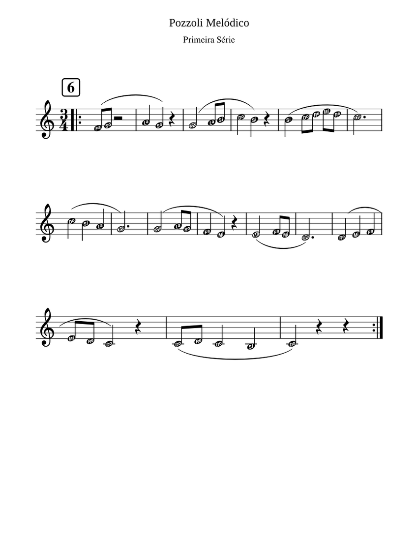 Pozzoli Melódico - Serie 1 - n6 Sheet music for Piano (Solo ...