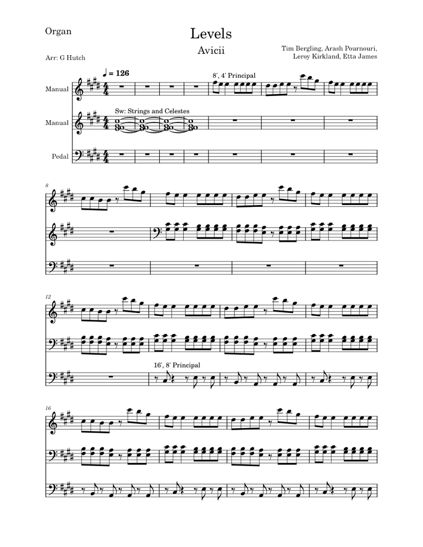 Levels (Organ Cover) – Avicii Sheet music for Piano (Mixed Trio ...