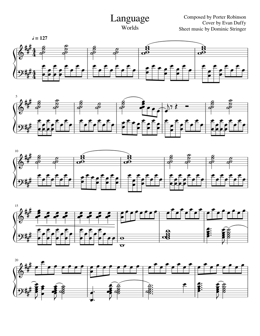 Language Sheet Music for Piano (Solo) | MuseScore.com