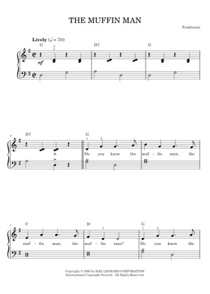 Play Official version of The Muffin Man. WM.051 Sheet Music by Misc ...