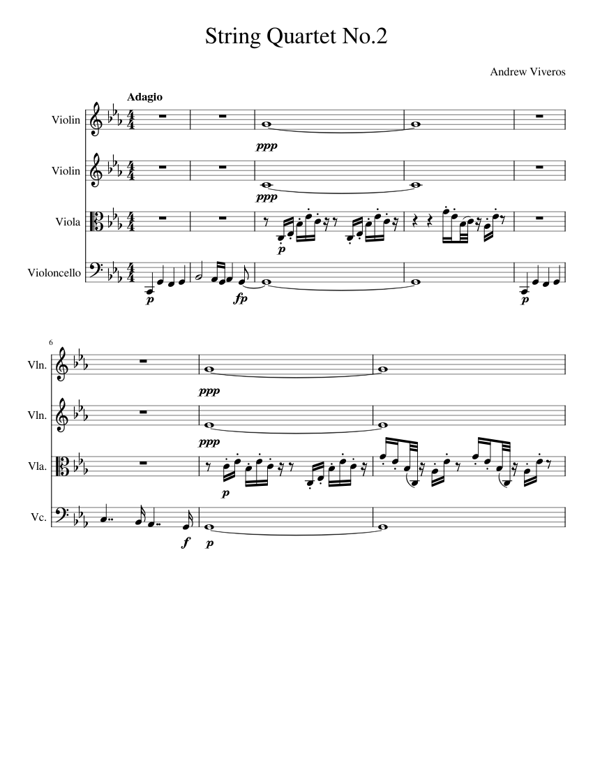 String Quartet No.2 - piano tutorial