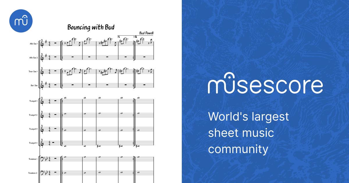Bouncing with Bud Sheet Music for Trombone, Saxophone alto, Saxophone ...