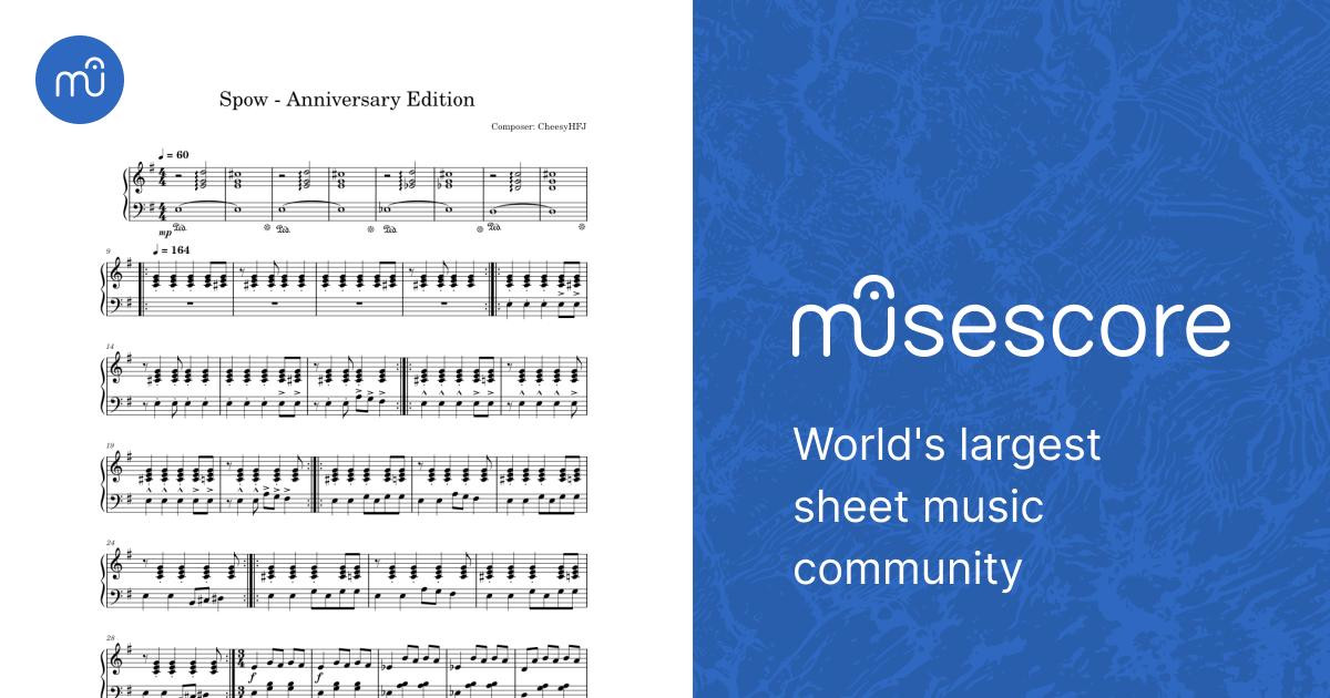 Spow - Anniversary Edition – Cheesy Hfj Sheet music for Piano (Solo ...