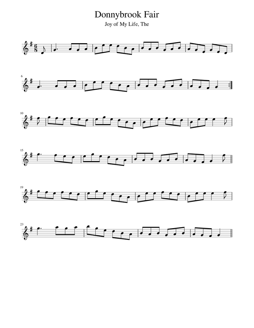 Donnybrook Fair Sheet music for Piano (Solo) | Musescore.com