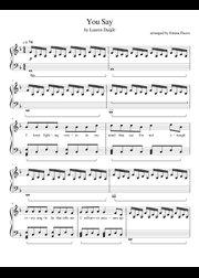You Say - Lauren Daigle Sheet music for Piano (Solo) | Musescore.com