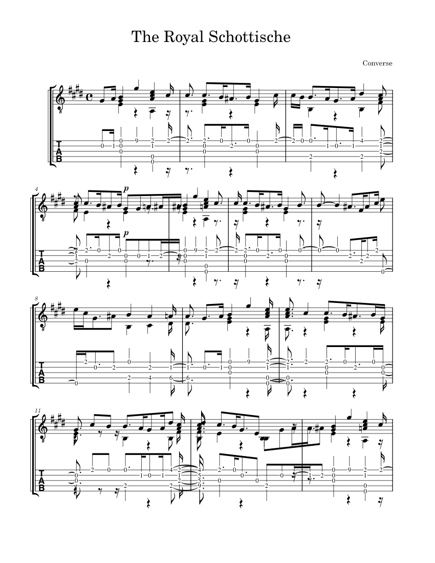 The_Royal_Schottische Sheet music for Banjo (Solo) | Musescore.com