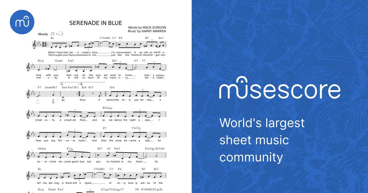 SERENADE IN BLUE - MACK GORDON Sheet music for Synthesizer (Solo ...