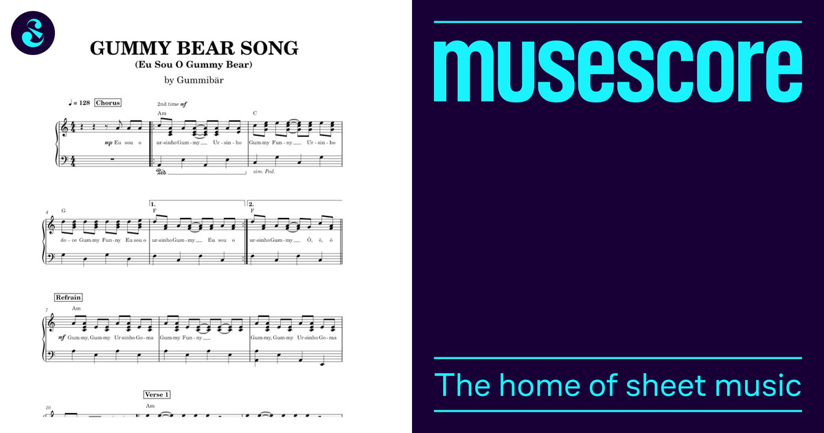 Gummy Bear Song - Gummibär Sheet music for Piano (Solo) | Musescore.com