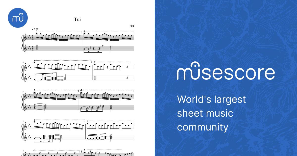 TUI – FKJ Tui Sheet Music for Piano (Solo) | MuseScore.com