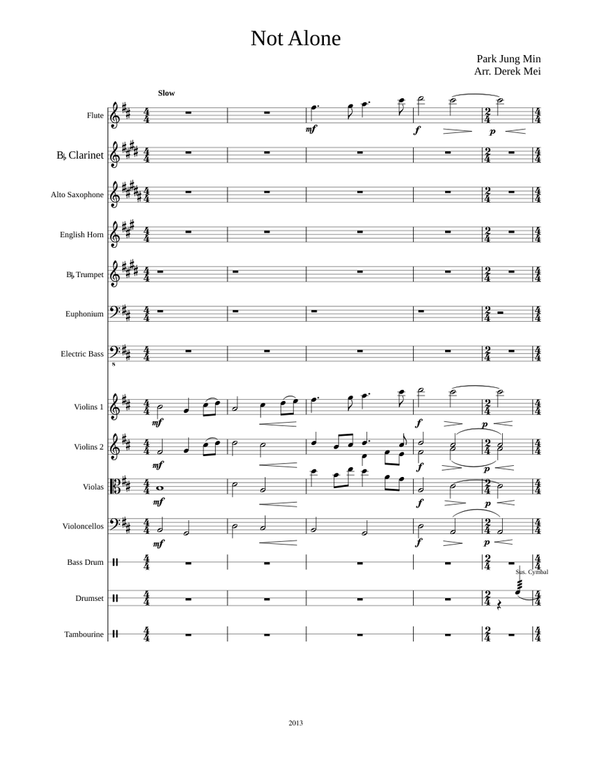 Not Alone Sheet Music for Flute (Solo) | MuseScore.com