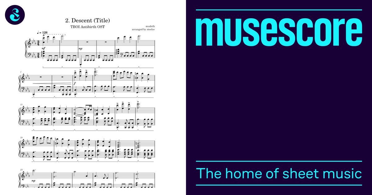 Descent – mudeth - The Binding of Isaac Antibirth/Repentance OST Sheet ...