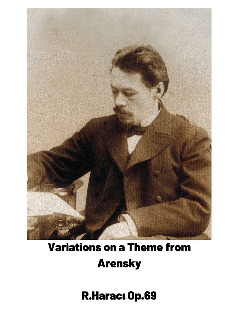 Variations on a Theme from Arensky, Op.69 Sheet Music for Piano (Solo ...