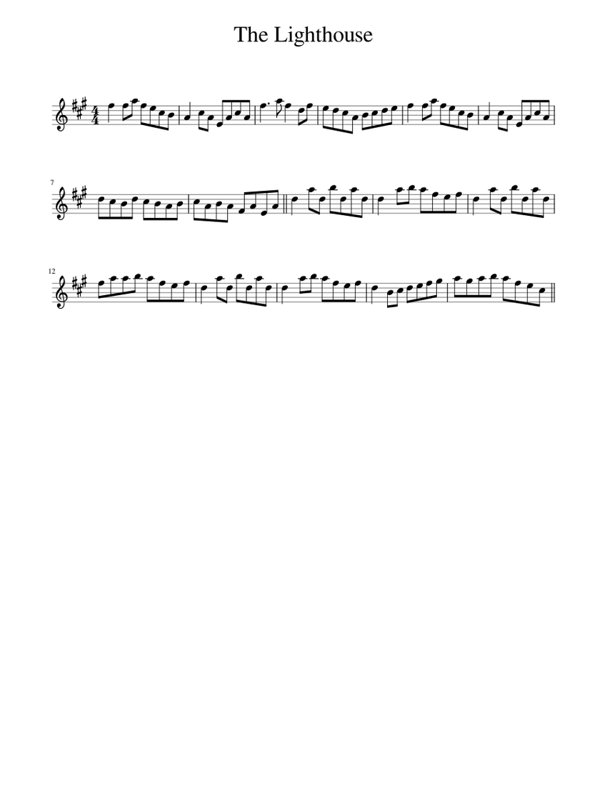 The Lighthouse Sheet music for Piano (Solo) Easy | Musescore.com