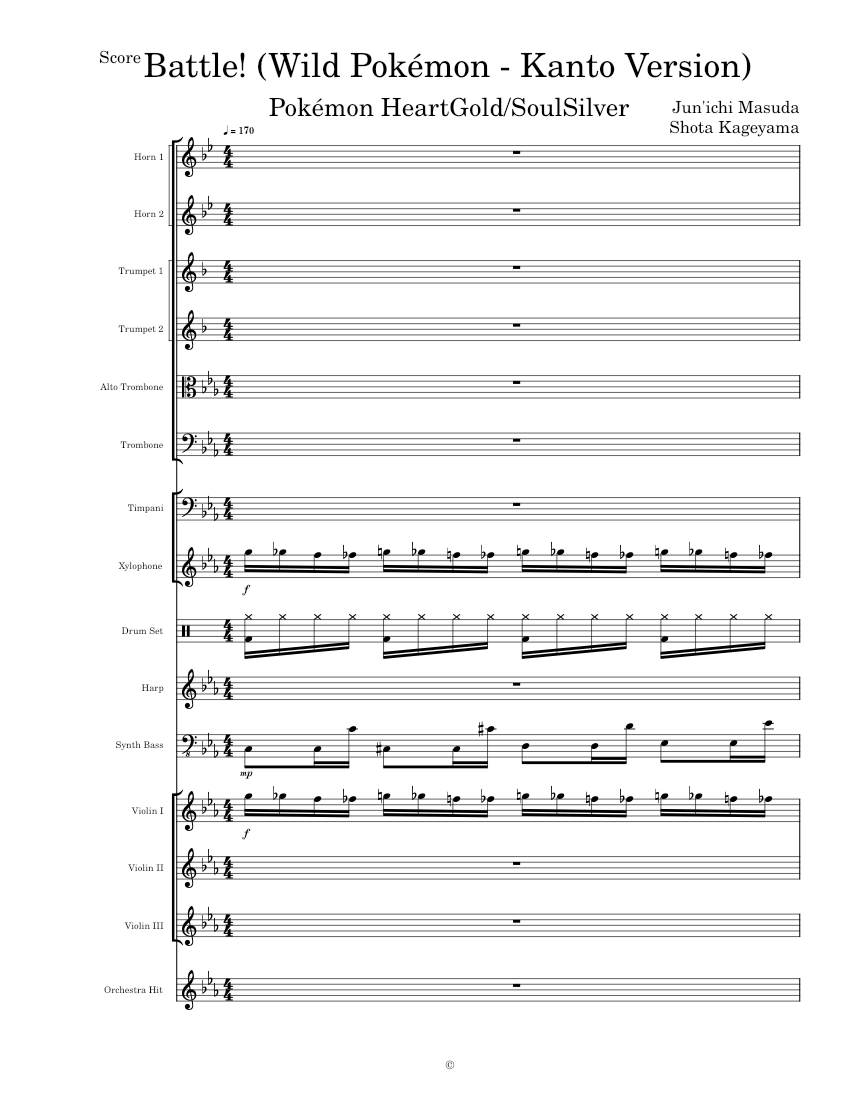 Battle! (Wild Pokémon - Kanto Version) (Pokémon HeartGold/SoulSilver ...