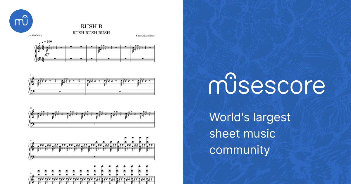 Rush B – Sheet Music Boss RUSH B Sheet Music for Piano (Solo ...