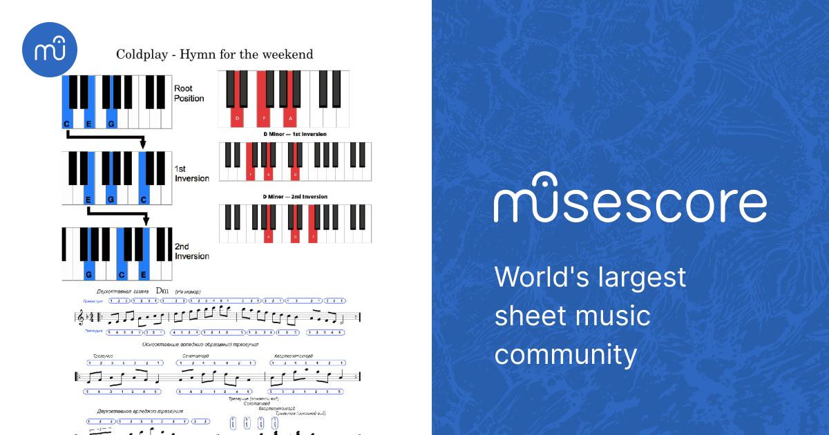 Hymn for the weekend – Coldplay Sheet Music with Chords for Piano (Solo ...