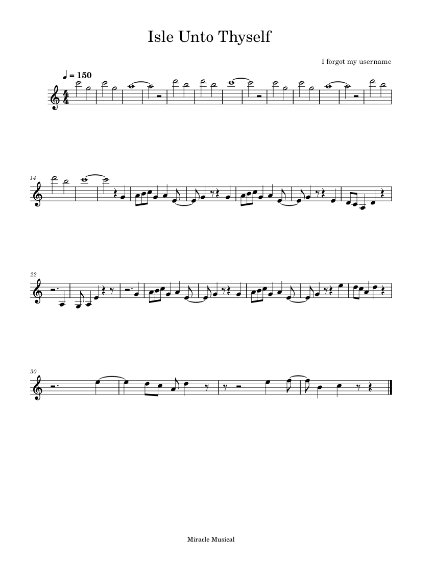 Isle Unto Thyself – Joe Hawley Isle Unto Thyself – Miracle Musical ...