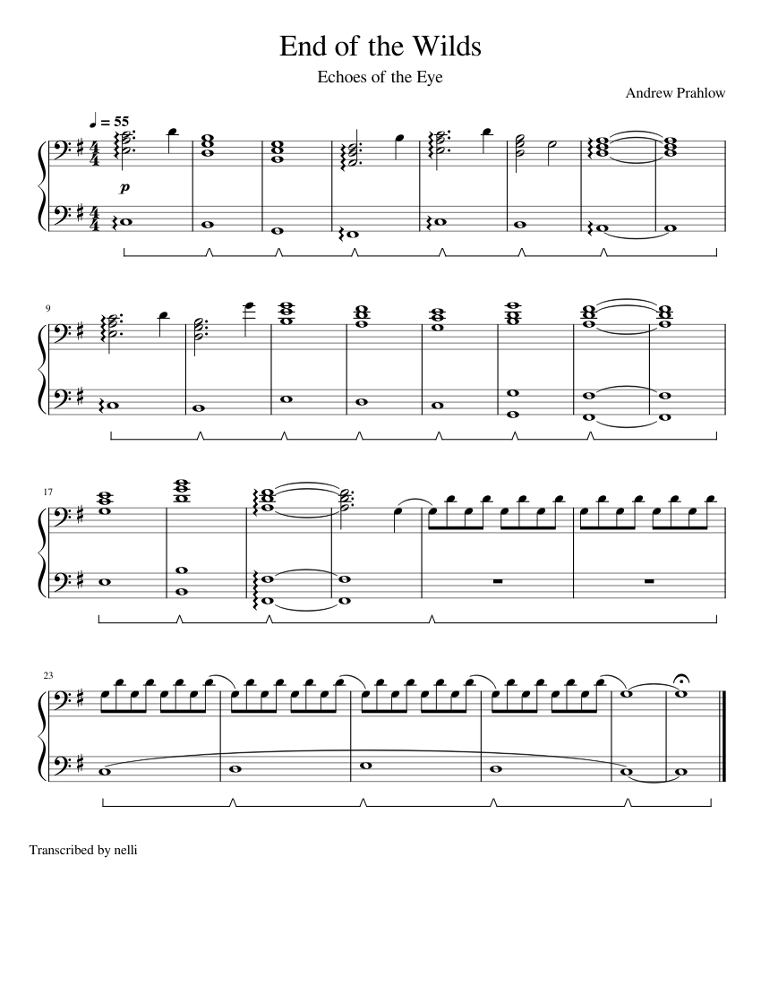 End of the Wilds Sheet music for Piano (Solo) Easy | Musescore.com